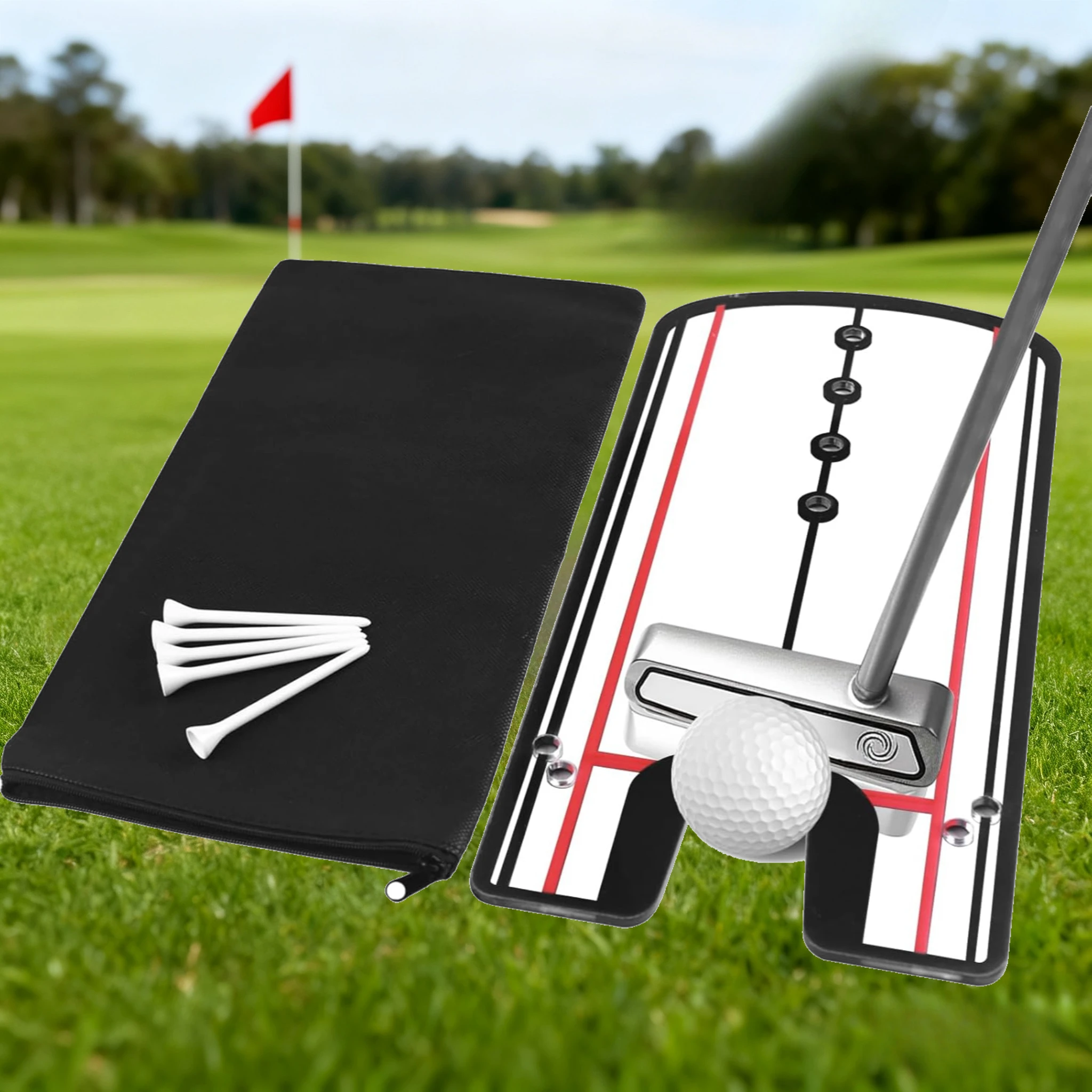 Golf Putting Alignment Mirror Portable Practice Putting Trainer ...
