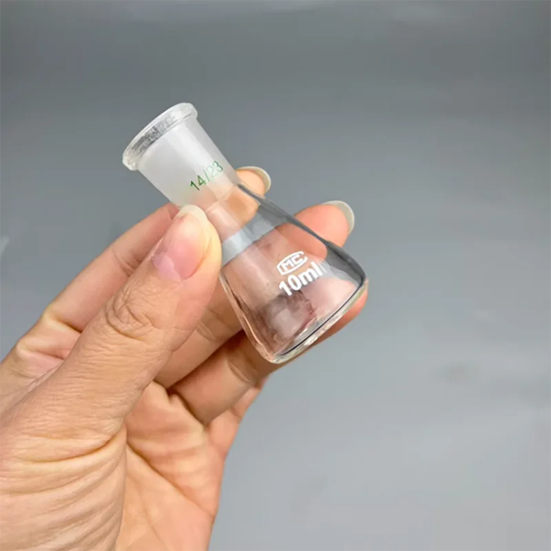 (Pack of 2) Glass Erlenmeyer Flask 10ml Thickened High Temperature ...