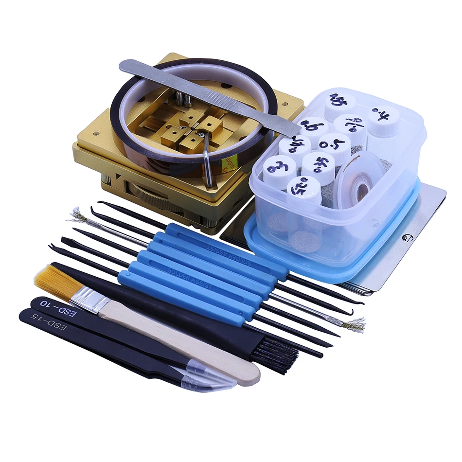 BGA-reballing-Station-kit-90-90mm-80-80mm-BGA-reballing-station-with-10 ...
