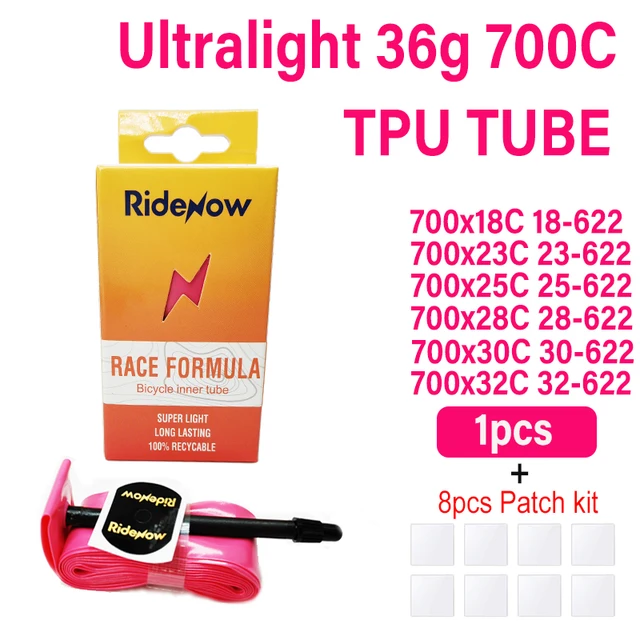 RideNow TPU Road Bicycle Inner Tube 700x18C 23C 25C 28C 30C 32C 35 37 ...