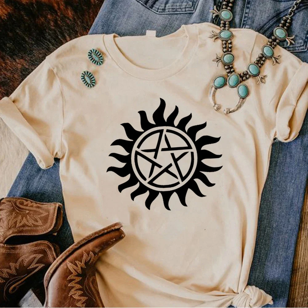Supernatural-Tee-women-anime-designer-t-shirt-girl-harajuku-streetwear ...