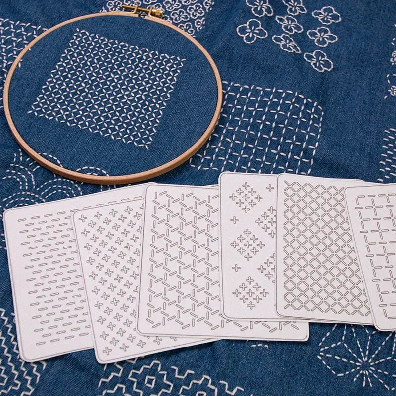 Kit-Sashiko-hilo-y-agujas-dedal-Sashiko-tela-vaquera-juego-de-costura ...