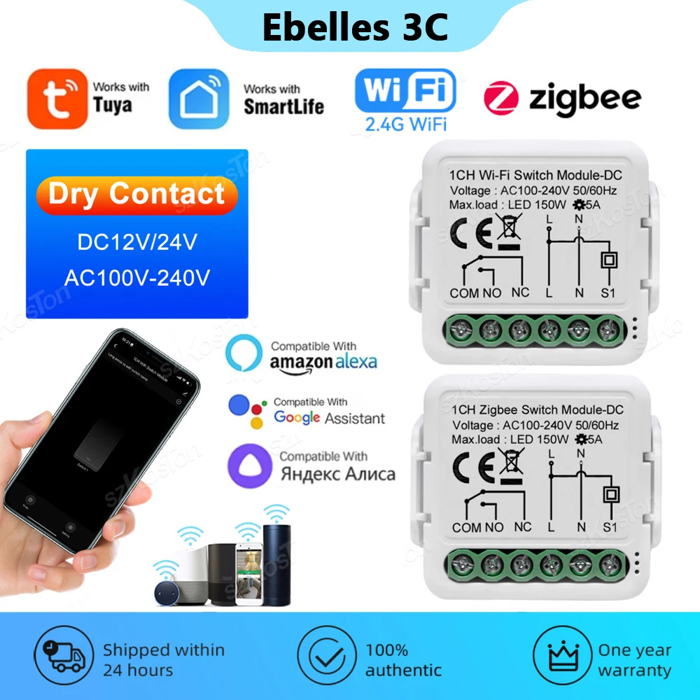 M-dulo-de-interruptor-inteligente-Tuya-ZigBee-WiFi-contacto-seco ...