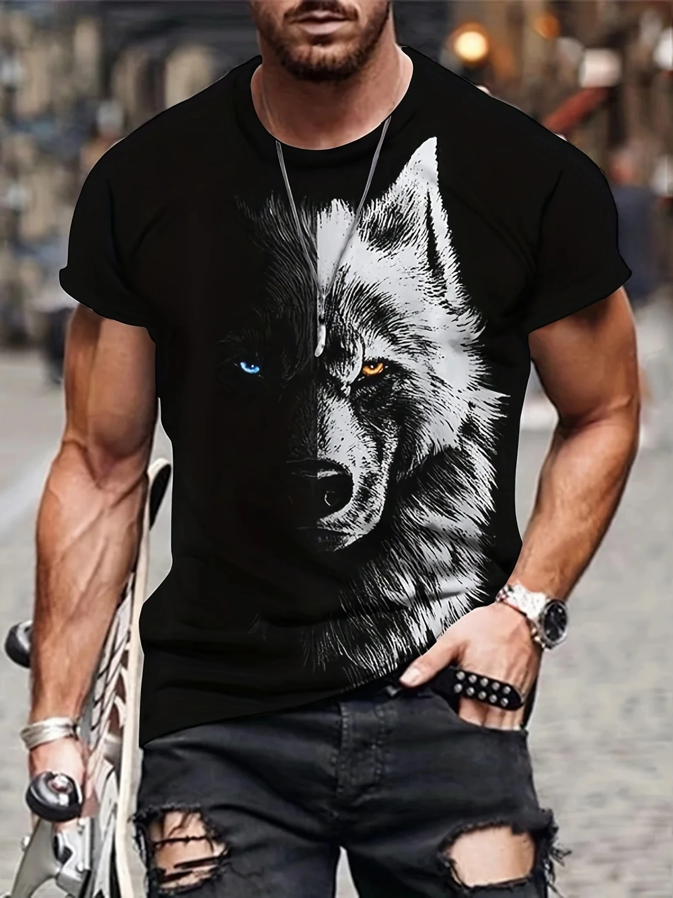 Fashion-Men-s-Round-Neck-Short-Sleeve-T-shirt-3D-Printed-Colorful ...