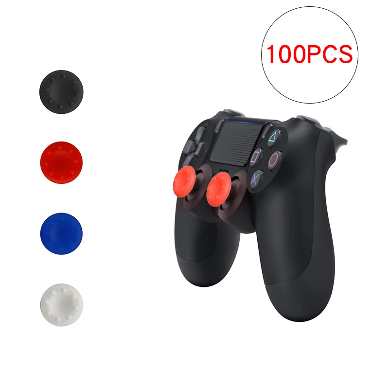 100PCS-PS4-PS5-Game-Controller-Thumbstick-Silicone-Joystick-Caps-Analog ...