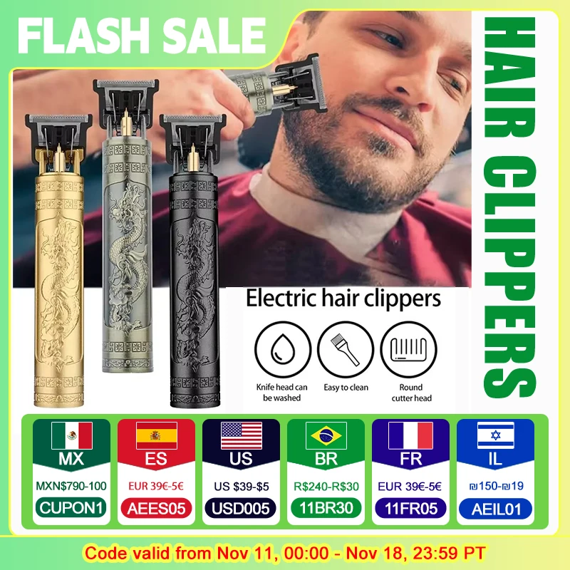 Mesin-pemotong-rambut-elektrik-Vintage-T9-alat-cukur-profesional-pria-dapat-diisi-ulang-untuk ...