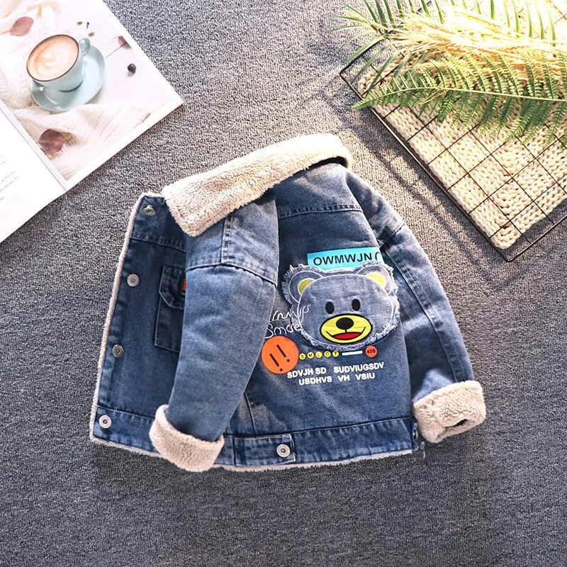 Boys-Jacket-Autumn-and-Winter-New-Children-s-Baby-Plush-Thickened-Denim ...