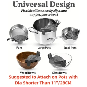 1pc, Strainer, Pot Strainer, Adjustable Clip On Strainer For Pots Pans ...