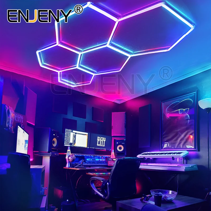 Latest-Hexagon-Lighting-kits-with-Vibrant-RGB-Color-Changing-LEDs ...