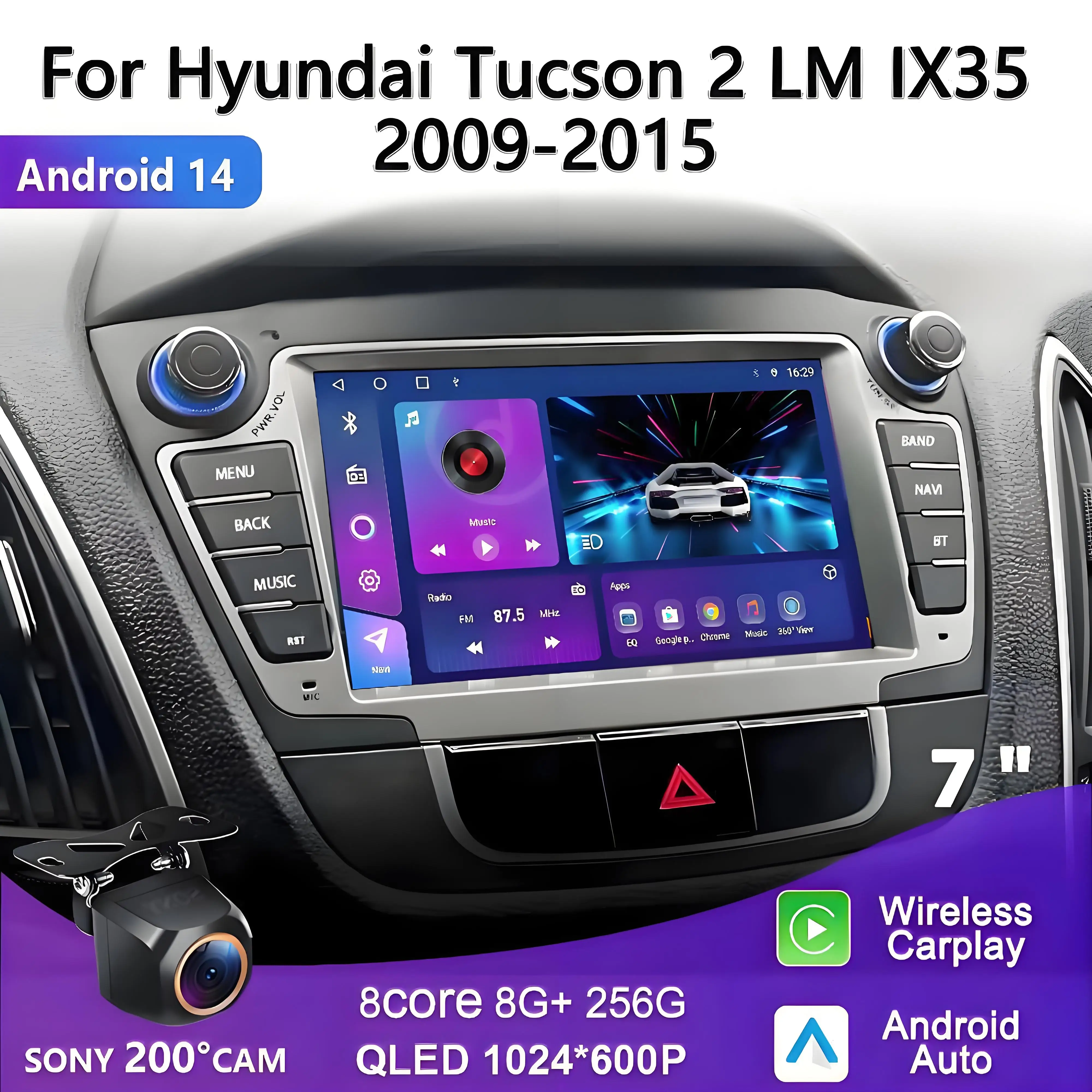 Android 14 Multimedia Radio Car Player GPS Navigation DVD NO 2DIN For ...