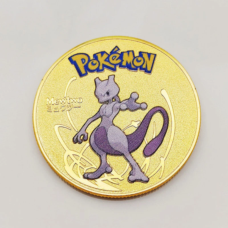 Pokemon Coine Moneda de Oro conmemorativa de Pokémon, monedas de Metal ...