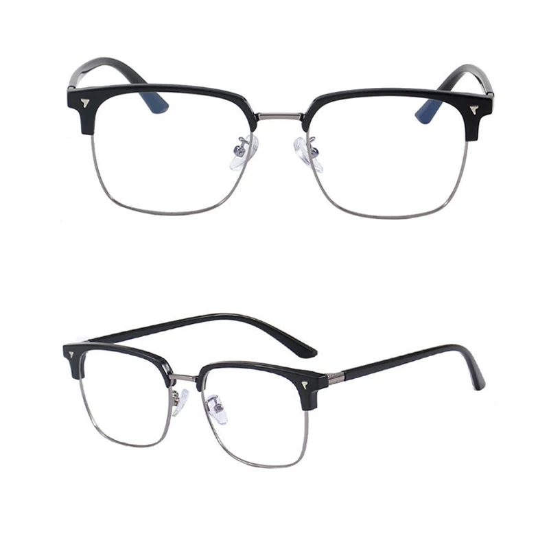 1Pc-Men-Women-s-Half-Frame-Glasses-Retro-Fashion-Square-Plain-Glasses ...