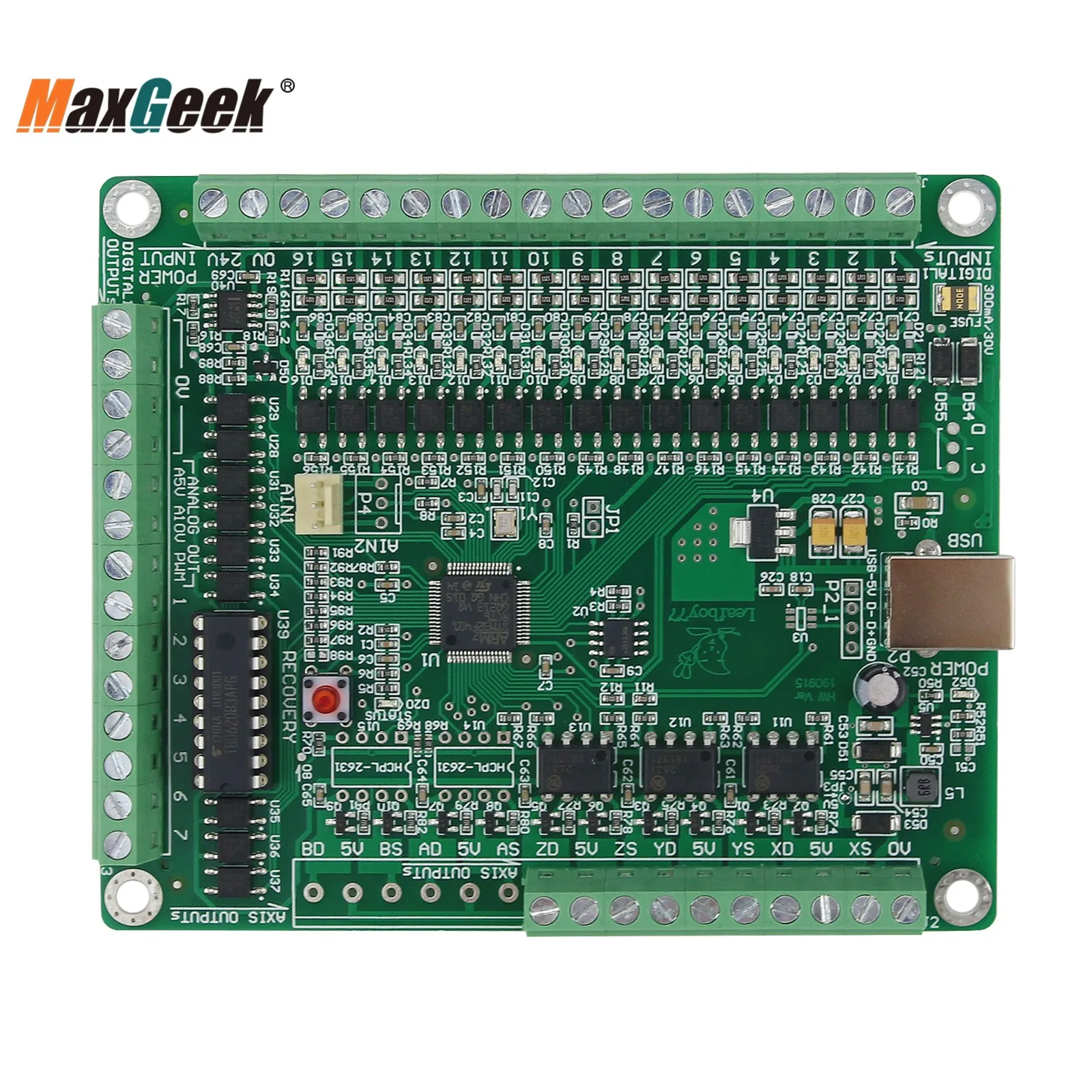 Maxgeek LF77-AKZ250-USB3-NPN 3 Axis 5 Axis Mach3 Motion Controller ...