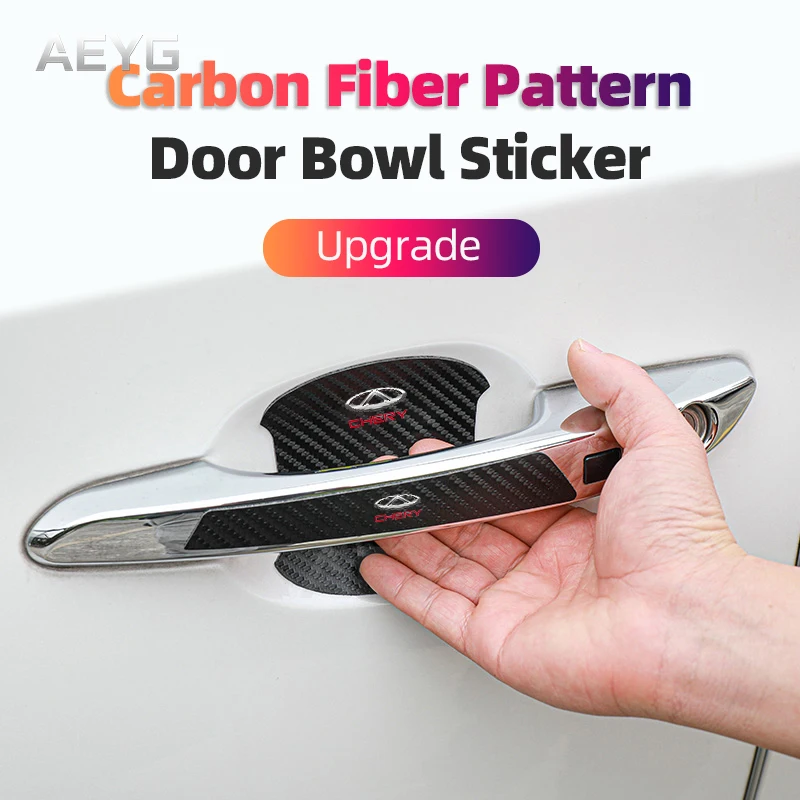 4Pcs-Set-Car-Door-Handle-Sticker-Carbon-Fiber-Film-For-CHERY-Tiggo-2-3 ...