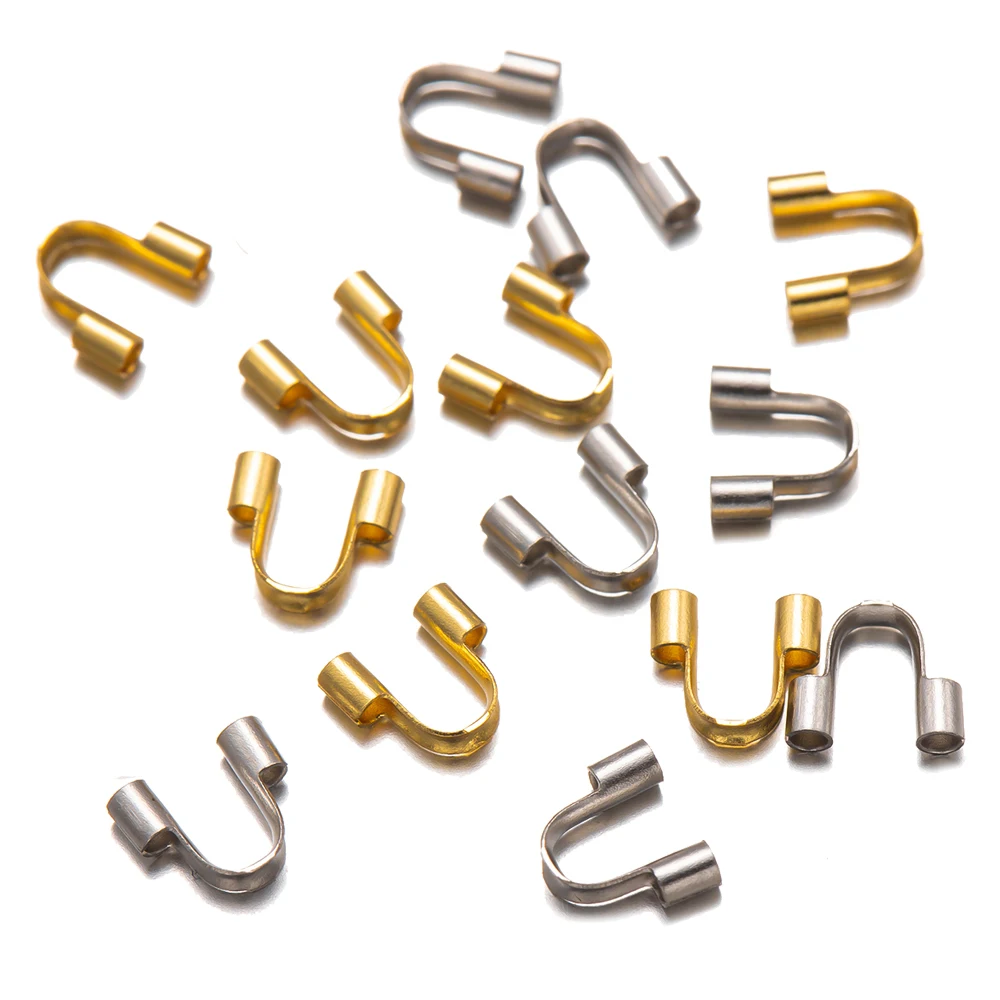 50pcs Stainless Steel Gold Color Wire Protectors Guard Guardian ...