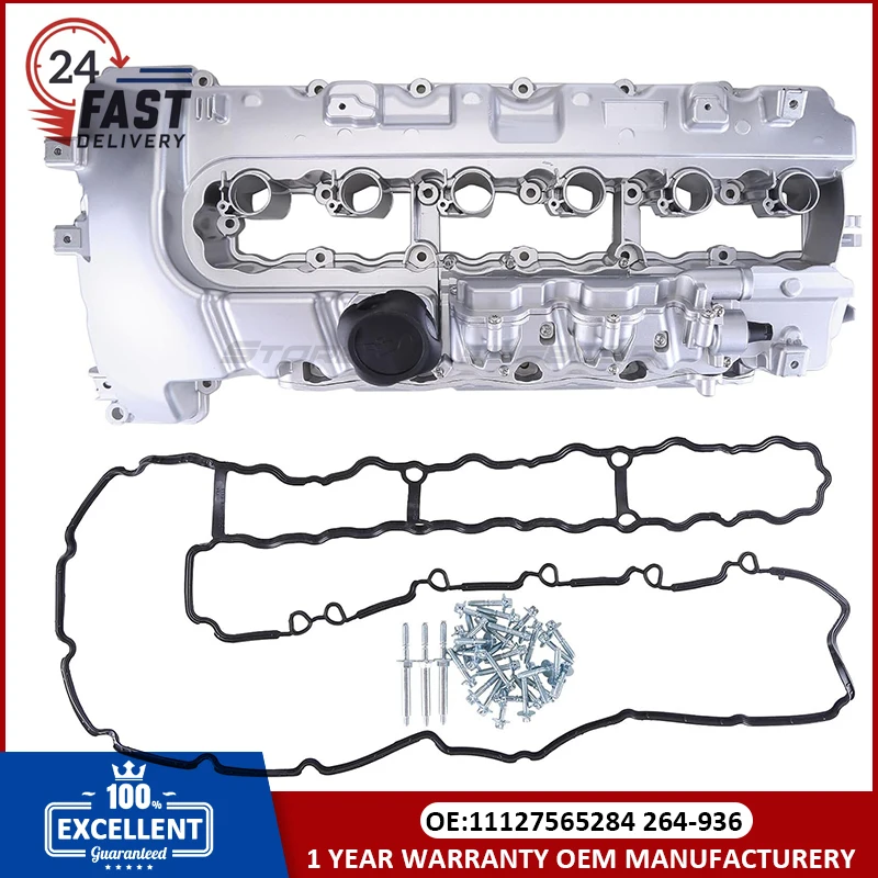 Aluminum-Engine-Valve-Cover-11127565284-11127565286-For-BMW-N54-F02-E70 ...