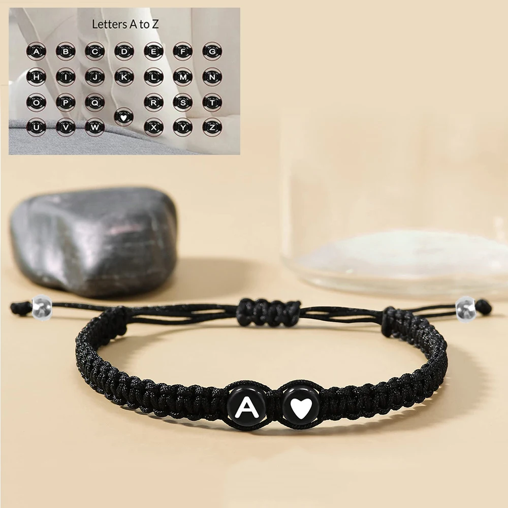 26-Letters-Initial-Charms-Bracelets-for-Teen-Couple-Adjustable-A-Z-Initials-Braided-Bangles ...