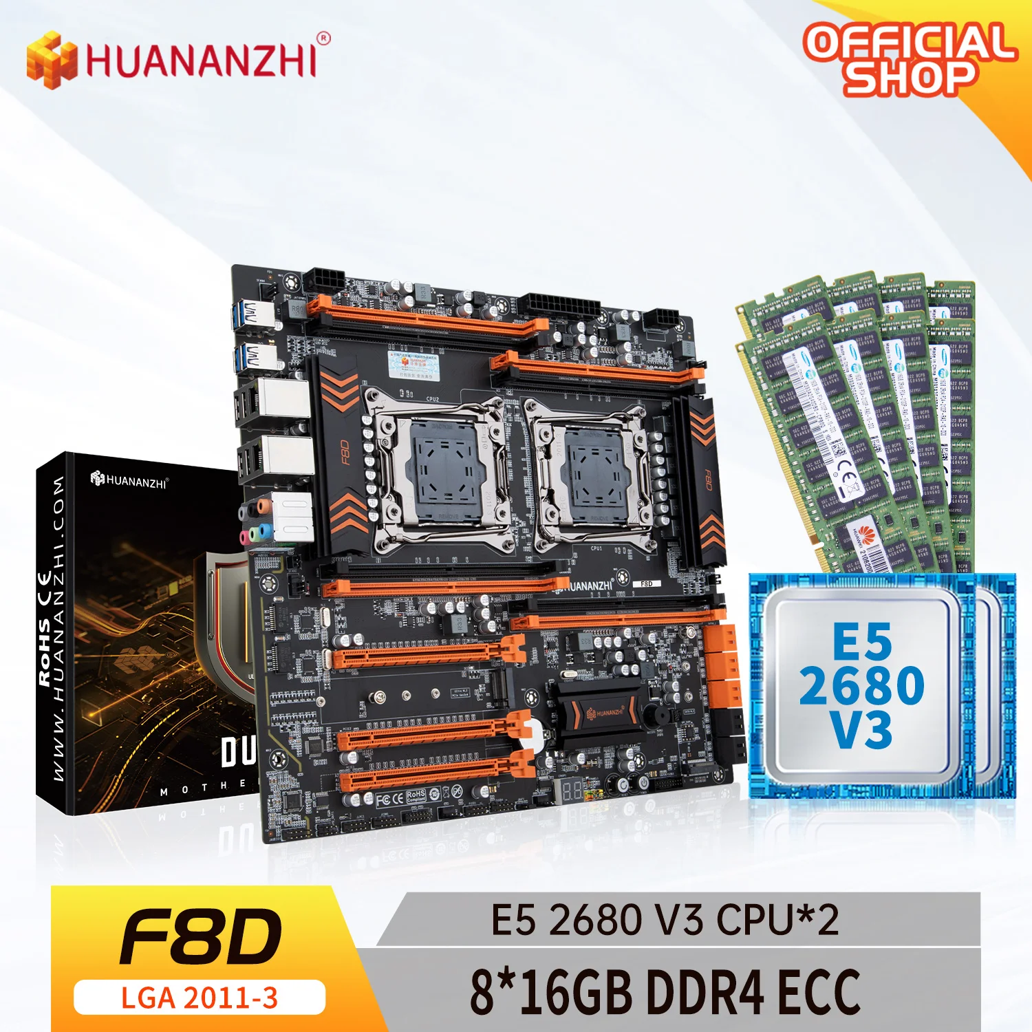 Huananzhi X99 F8d Lga 2011 3 Xeon X99 Motherboard With Intel E5 2680 V3