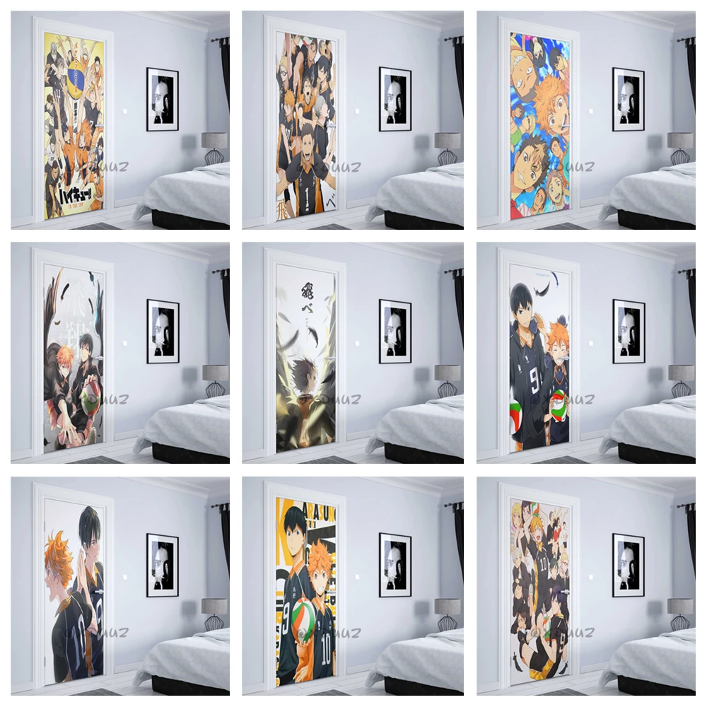Pegatinas de pared de anime japonés Haikyuu para el hogar, póster de ...