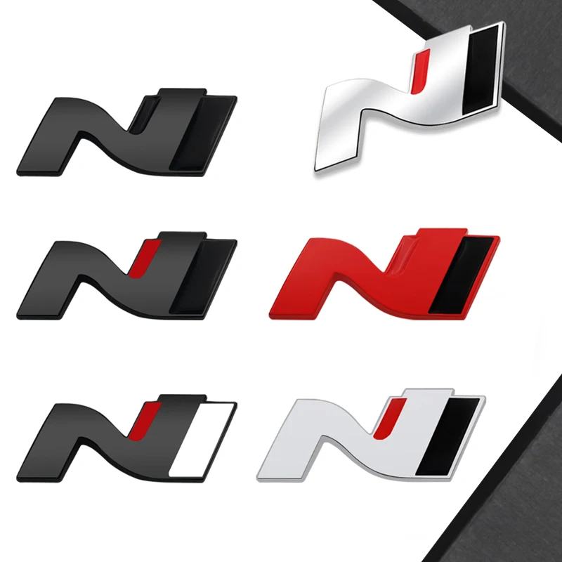 Glossy-Black-N-Power-Emblem-Car-Styling-3D-Sticker-Metal-Front-Hood ...