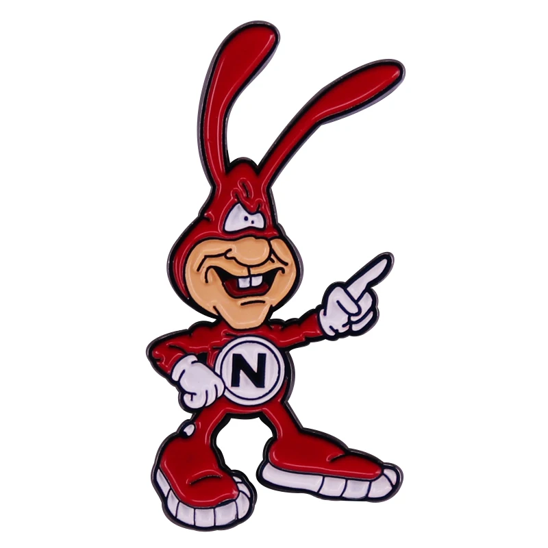 Avoid-X-The-Noid-Dominos-Pizza-Mascot-Enamel-Pin-Rabbit-Ear-Bodysuit ...