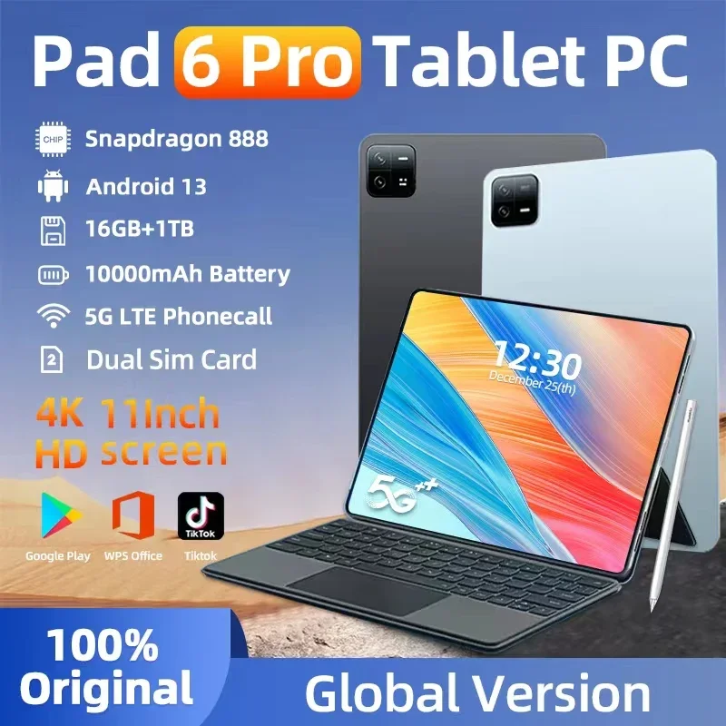 2024-Original-Global-Version-Pad-6-Pro-Tablet-PC-Snapdragon-888 ...