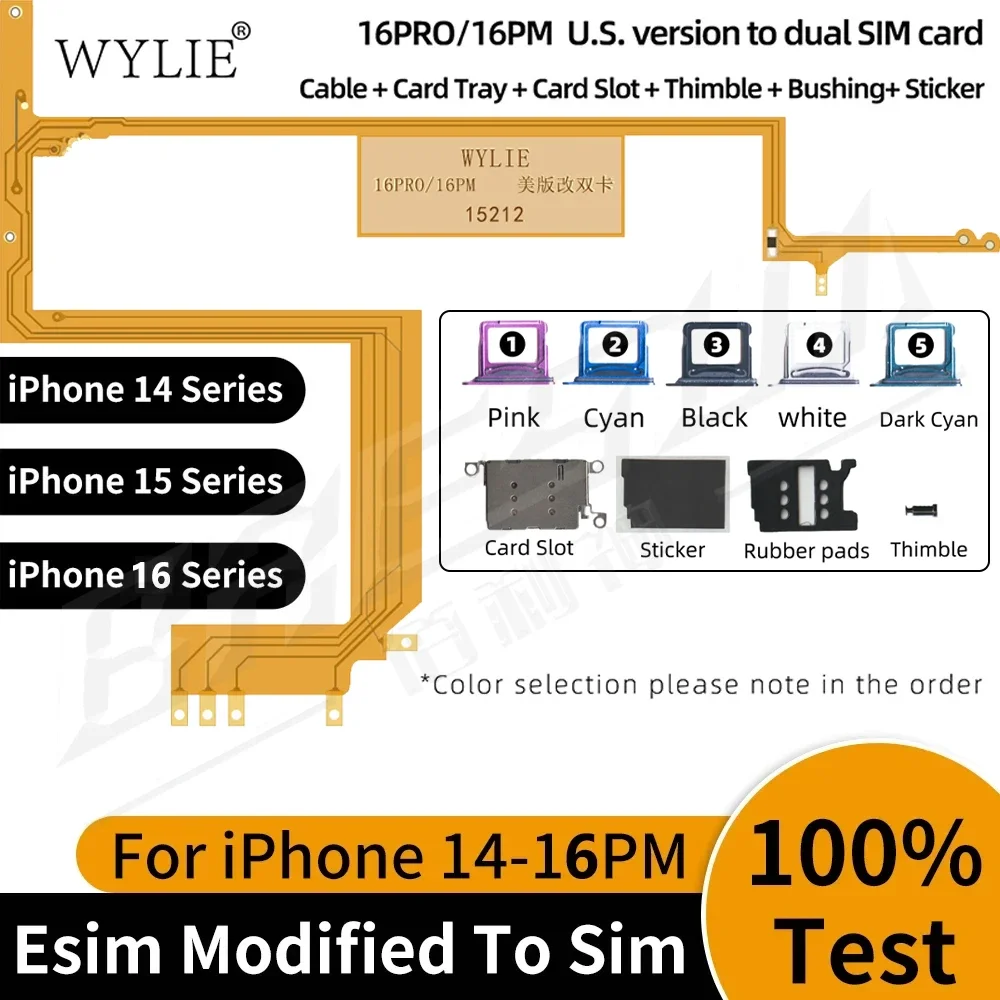 WYLIE-For-iPhone-14-15-16-Pro-MAX-ESIM-Modified-To-Sim-No-Punching ...