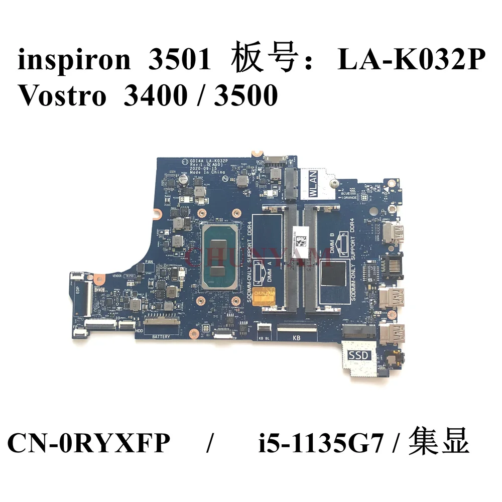 Placa-base-LA-K032P-para-port-til-dell-Inspiron-15-3501-Vostro-3400 ...