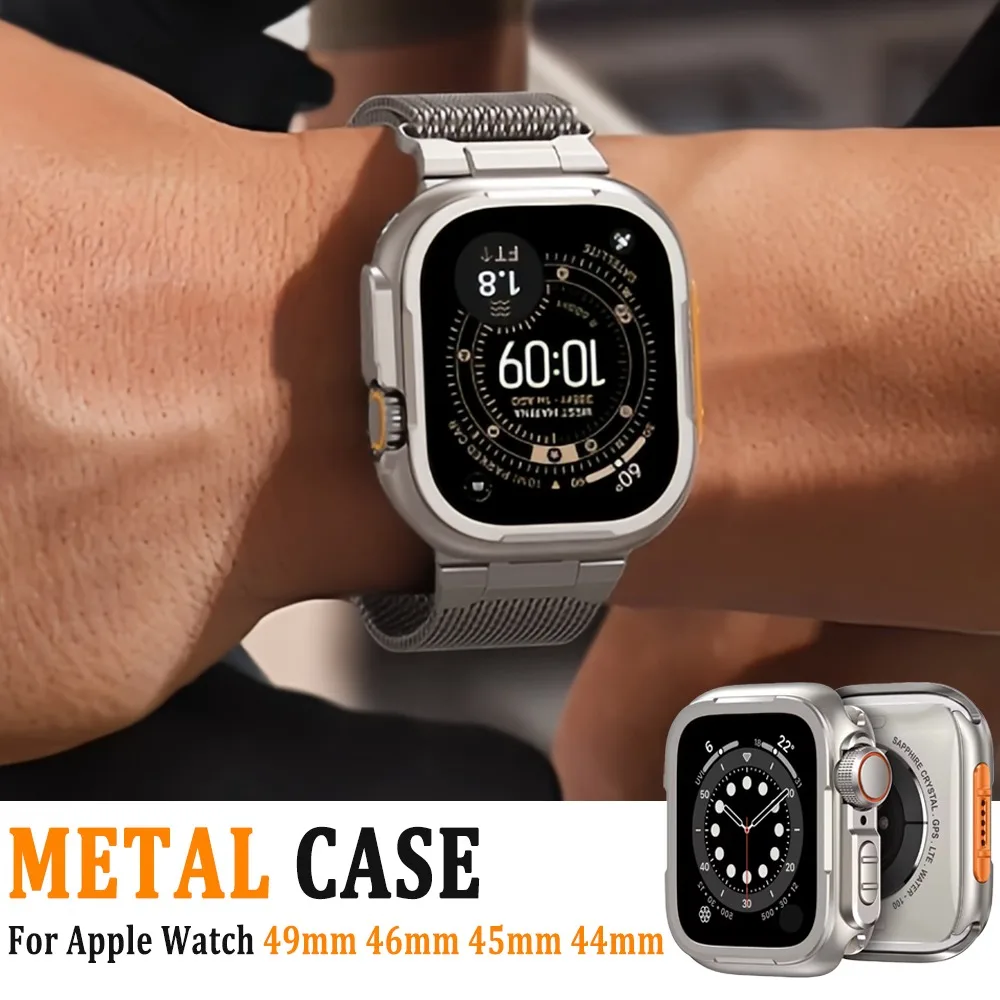 Metal Case for Apple Watch Ultra 3 2 49mm Series 11 10 46mm Protective ...