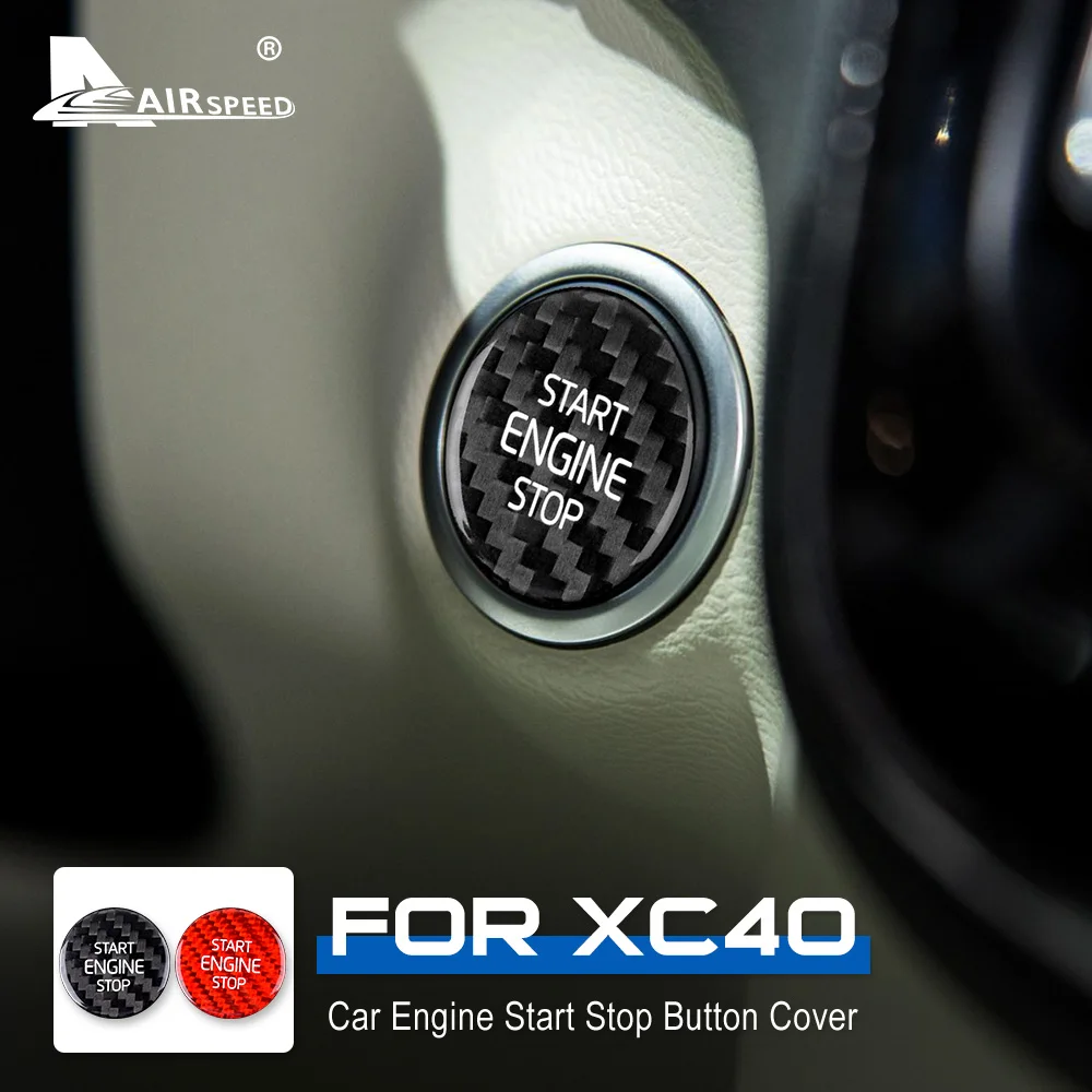 AIRSPEED-Real-Carbon-Fiber-for-Volvo-XC40-Car-Engine-Start-Button ...