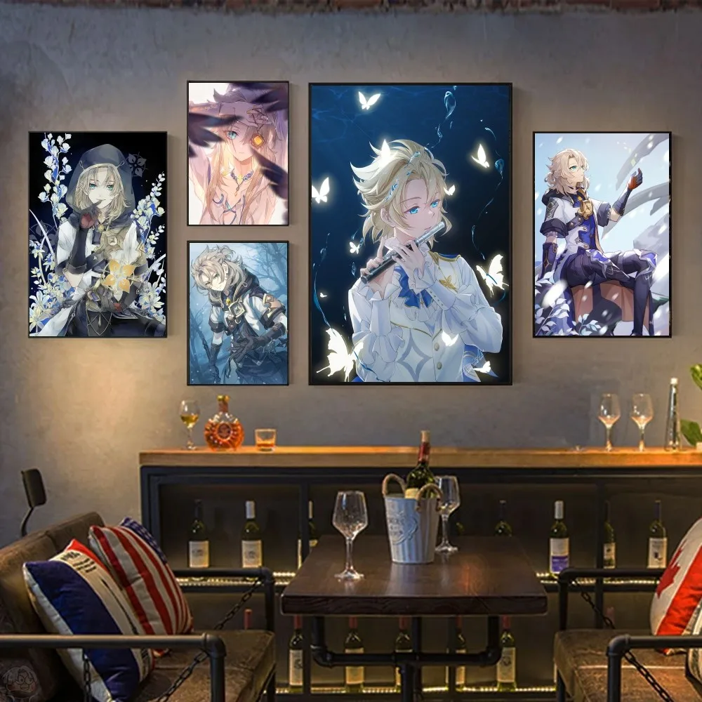 1pc-Game-Genshin-Impact-Accounts-Albedo-Poster-HD-Posters-Home-Room-Bar ...