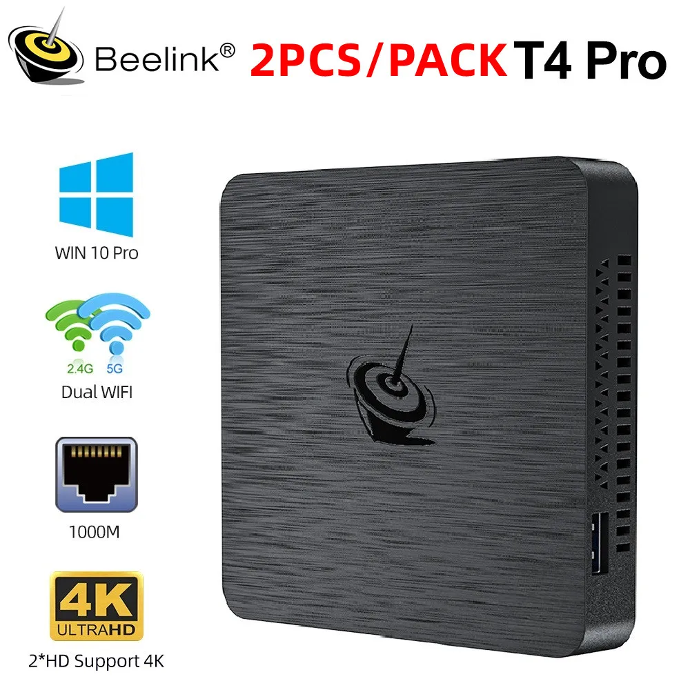Beelink Mini PC 2 piezas T4 Pro, procesador Intel Apollo Lake N3350, 2 ...