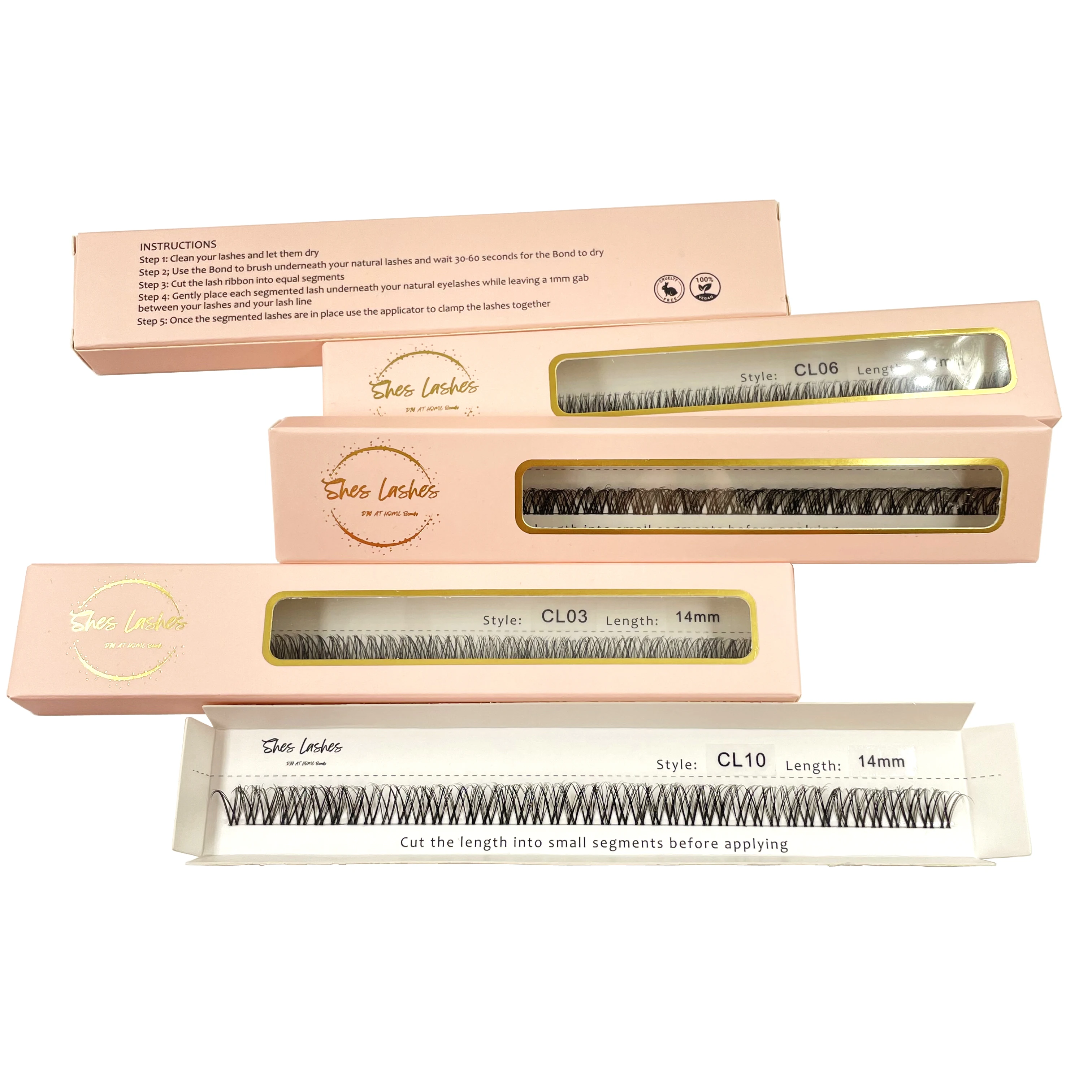 CL01-Hand-Made-Eyelash-Extension-DIY-Pre-Cut-Segmented-Cluster-Lashes ...