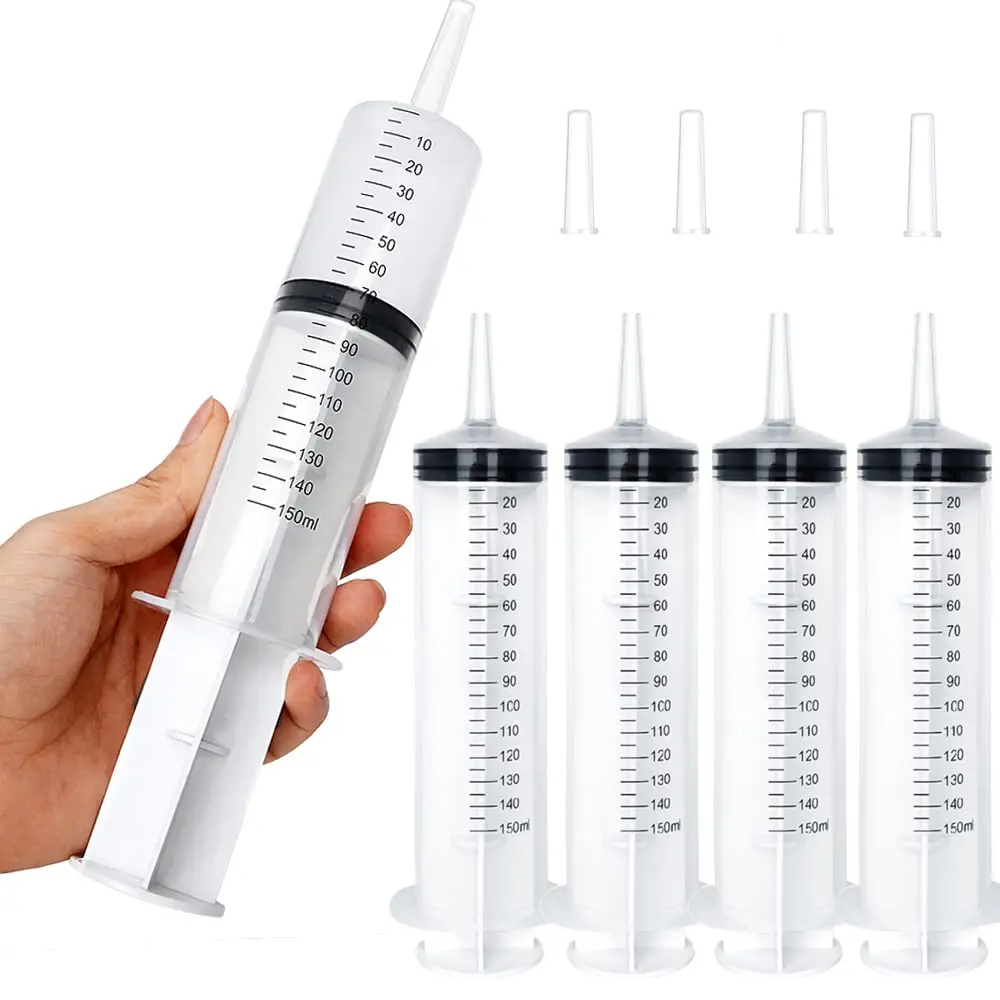 4-Pcs150ml-cc-Large-Syringe-Plastic-Liquid-Measuring-Syringe-Tools-for ...