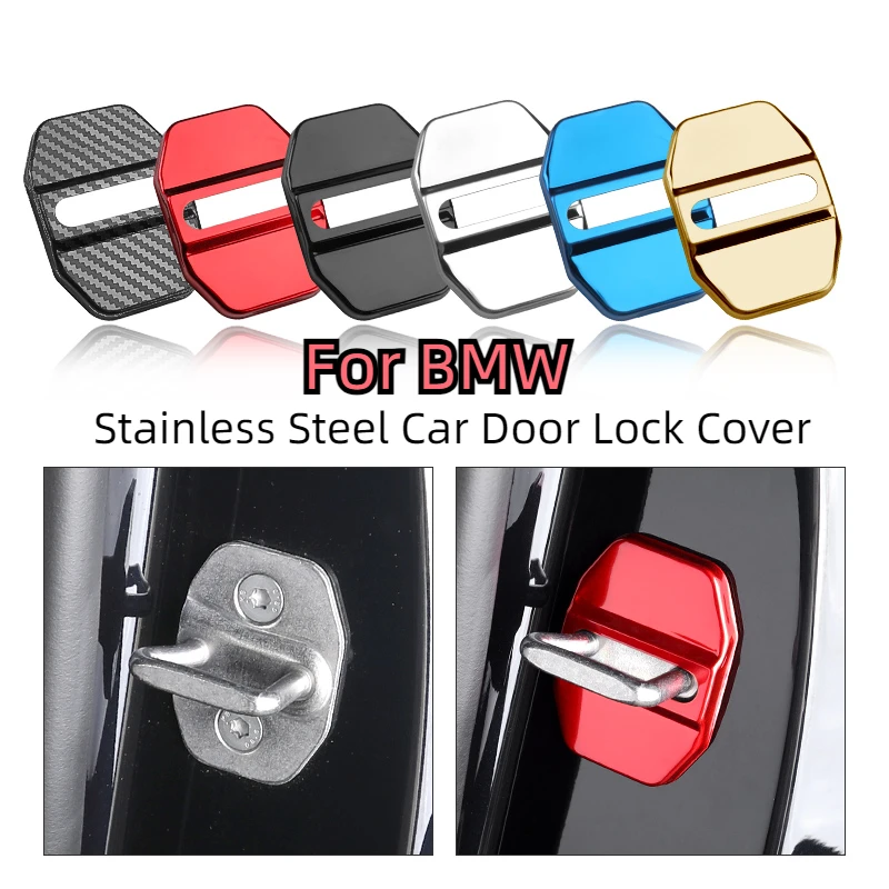 4PCS-Car-Door-Lock-Cover-Auto-Door-Latch-Protect-Accessories-For-BMW ...