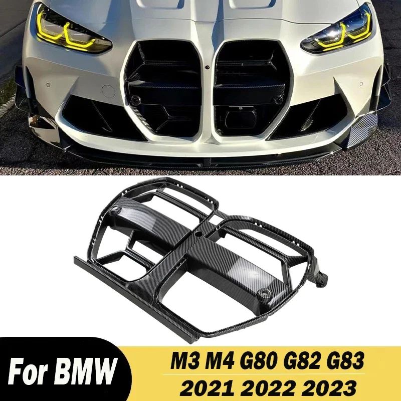 For-BMW-M3-M4-G80-G82-G83-2021-2022-2023-Car-Front-Bumper-Center-Grille ...