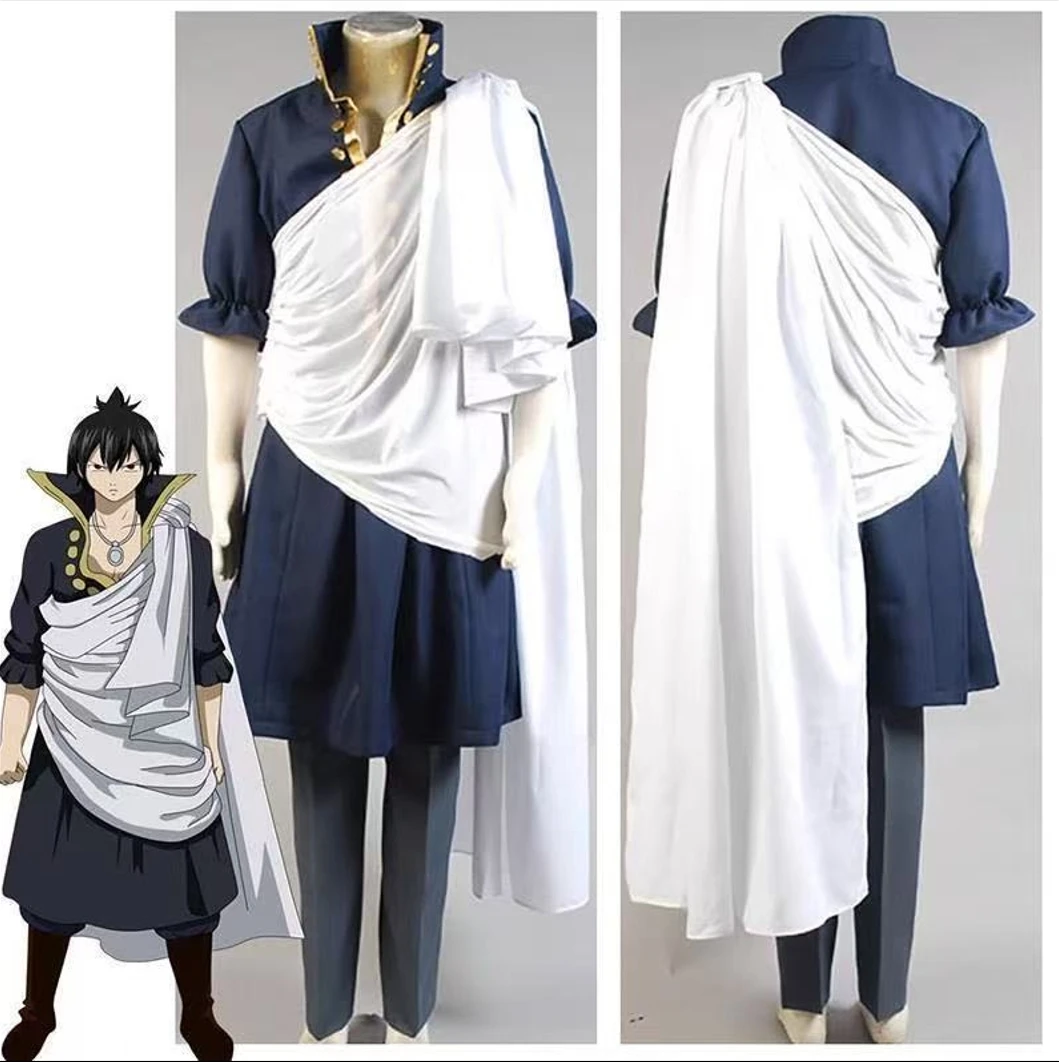 Fairy Tail Cosplay Costume Zeref Anime Outfit Samurai-style Stage Set ...