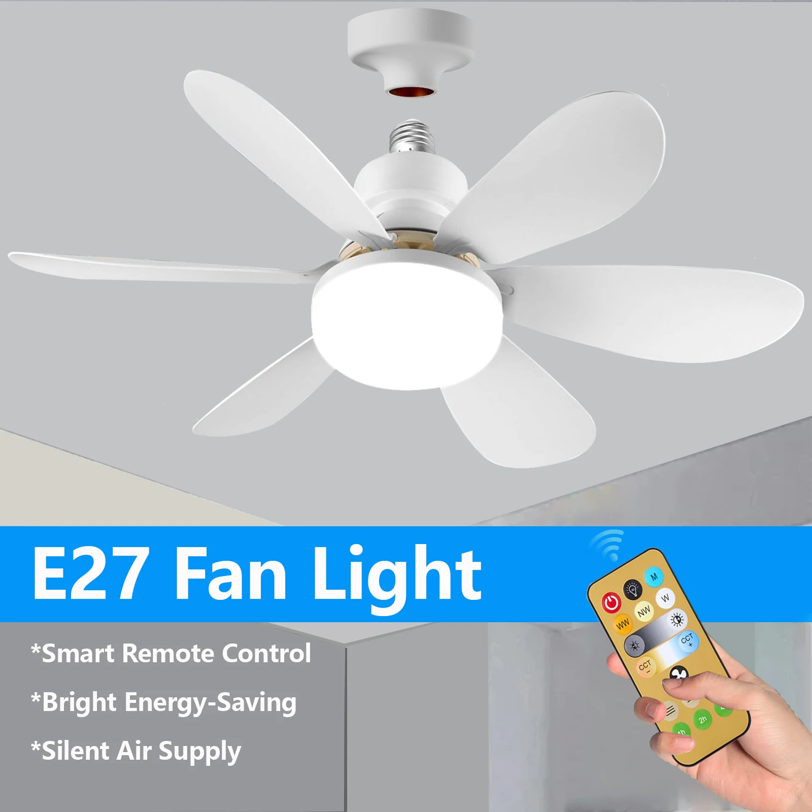 IRALAN-Modern-ceiling-led-light-fan-colorful-smart-52CM-ceiling-fan ...