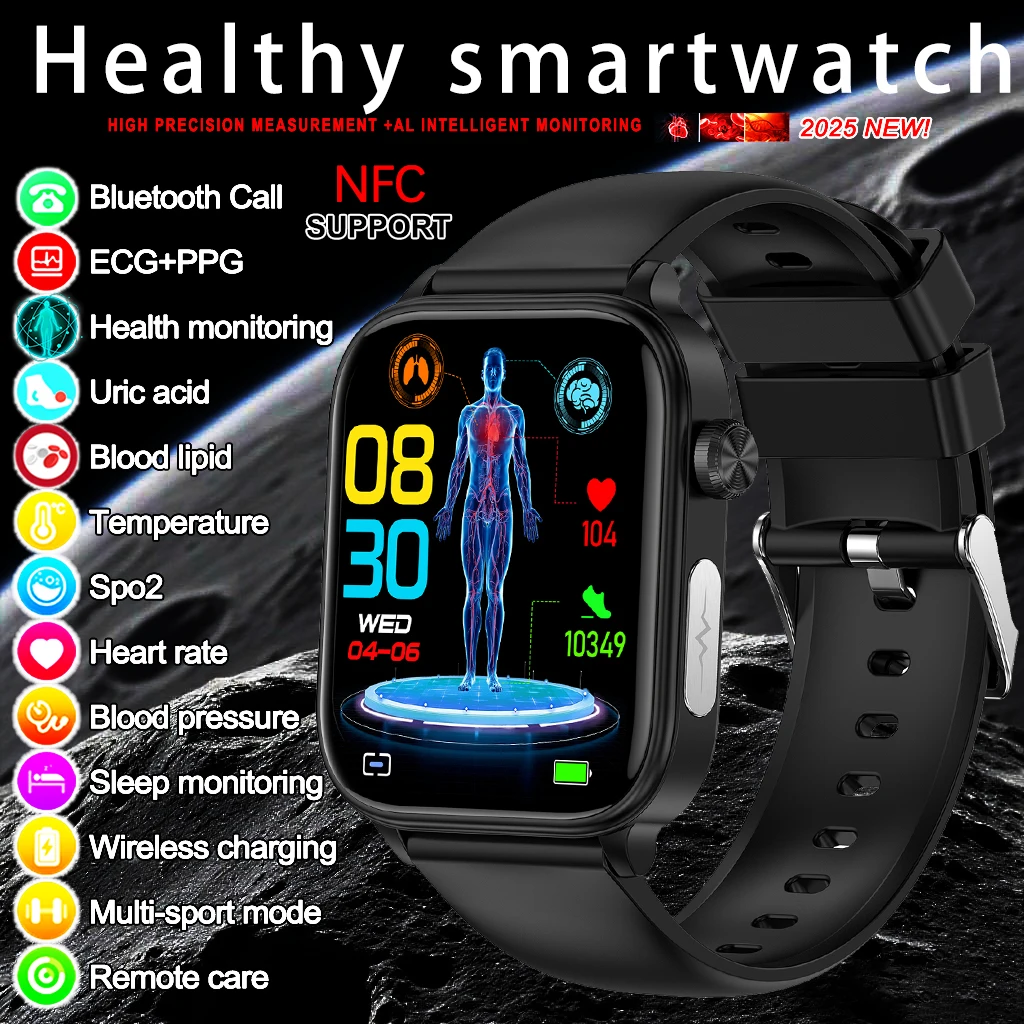 2025 New Healthy smartwatch Ultra Health SmartWatch Blood lipids ECG ...