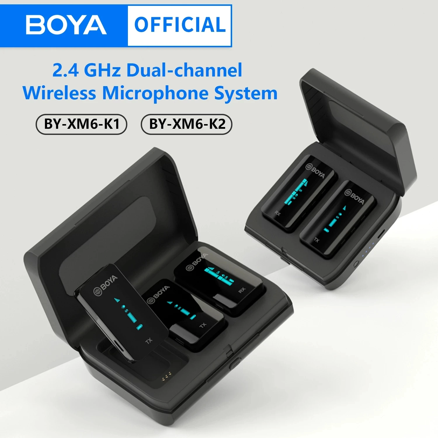 BOYA BY XM6 K1 K2 Wireless Lavalier Microphone Portable Audio Video ...