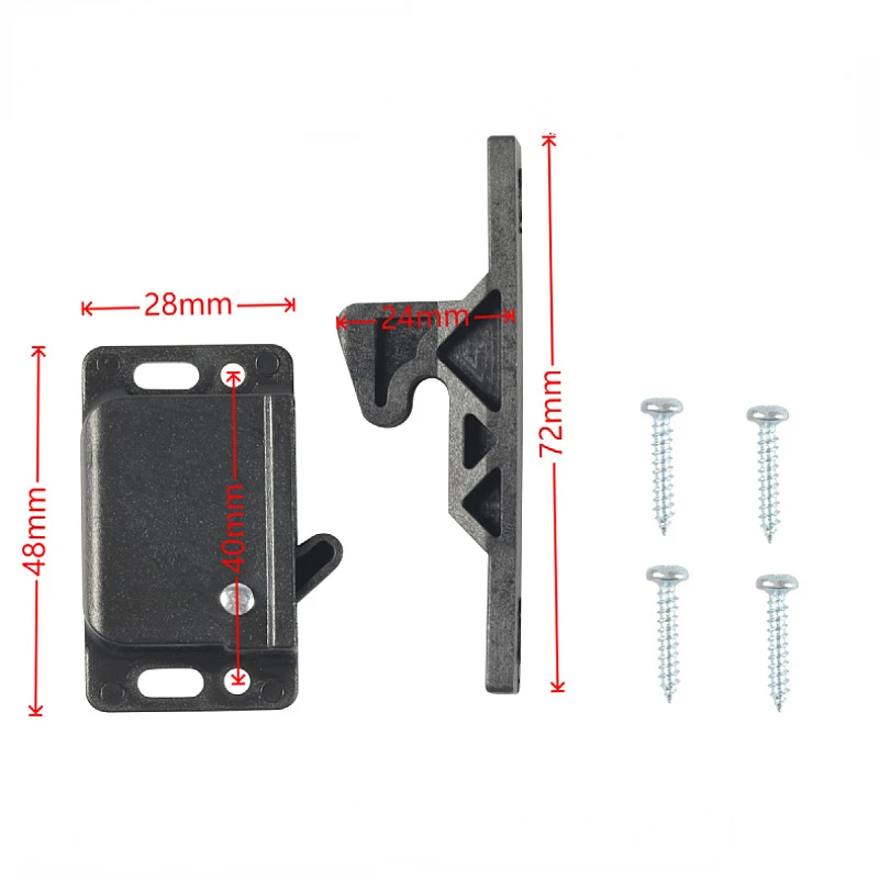 1pc Plastic Door Buckle Cabinet Door Automatic Push Open Spring Hook ...