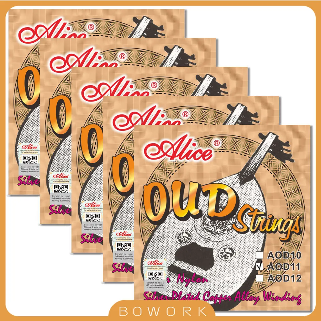 5PCS-AOD11-11-String-Oud-String-Set-Clear-Nylon-Plain-String-Silver ...