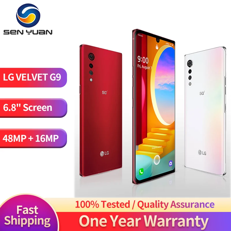 Original Lg Velvet G9 Andriod Smartphone Unlocked Lm-g900n G900um 5g ...