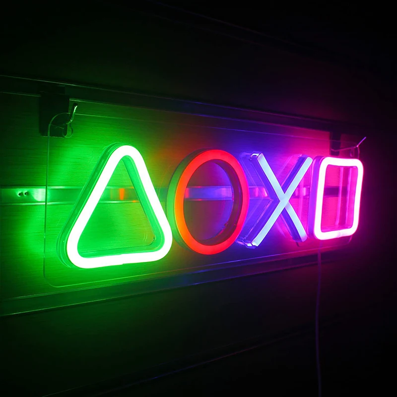 LED-Neon-Light-Game-Icon-Sign-Carregamento-USB-Suspens-o-na-parede ...