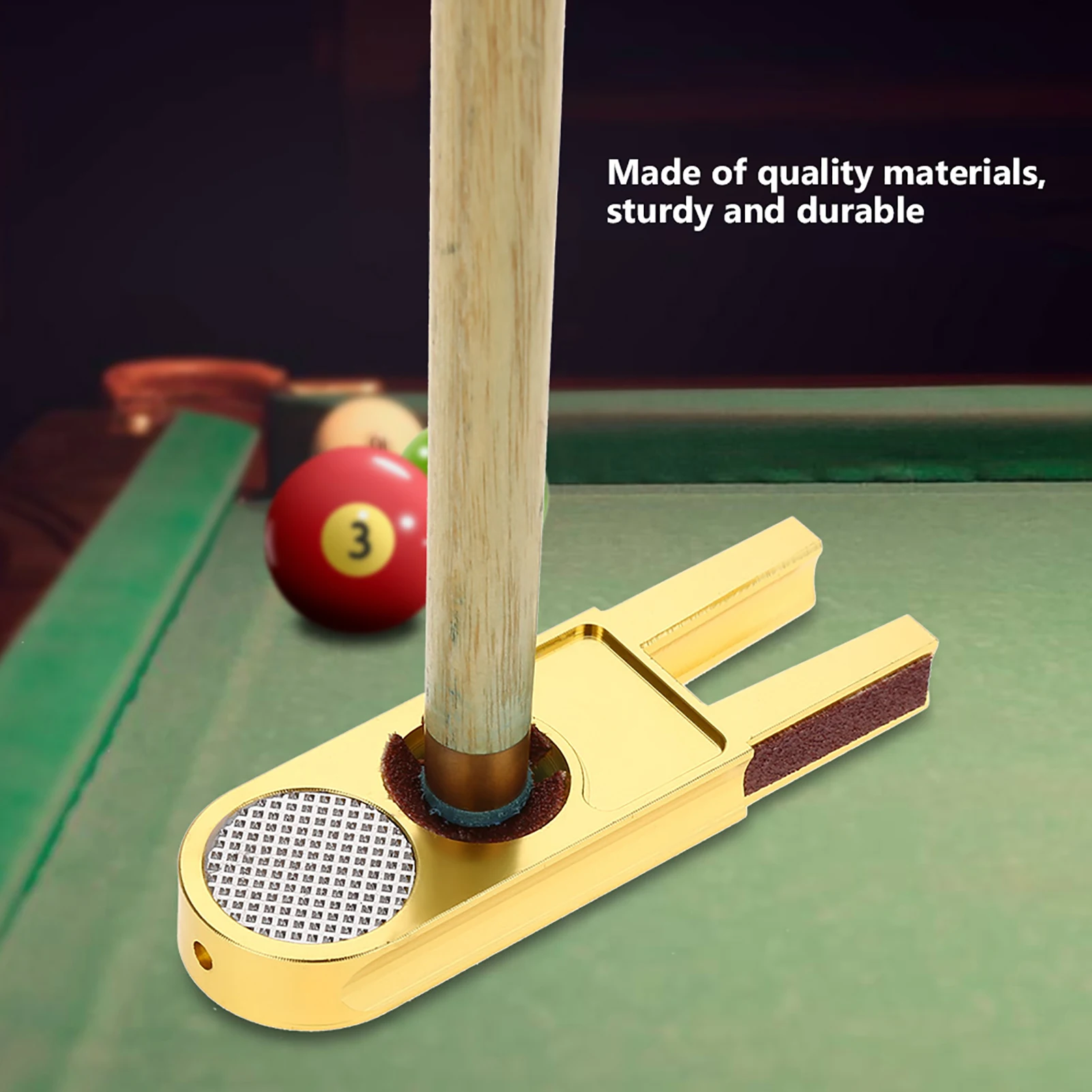 U-shape-Billiards-Accessories-Pool-Tip-Trimmer-with-Fittings-Tapper ...