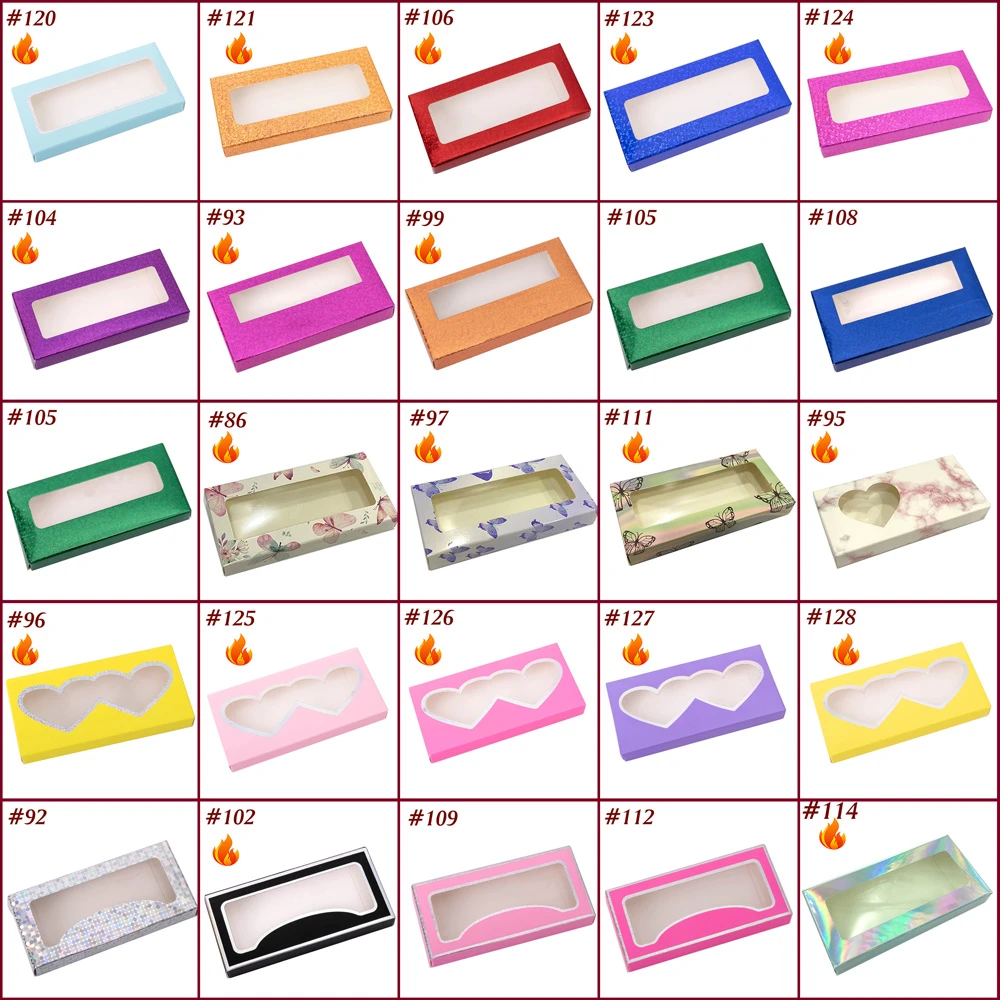 100pcs False Eyelashes Packaging Box Custom Logo Lashes Cases ...