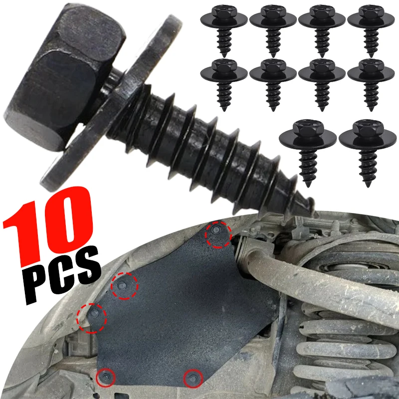 Car-Bumper-Fender-Fastener-Clip-Hex-Head-Self-Tapping-Screws-Universal ...
