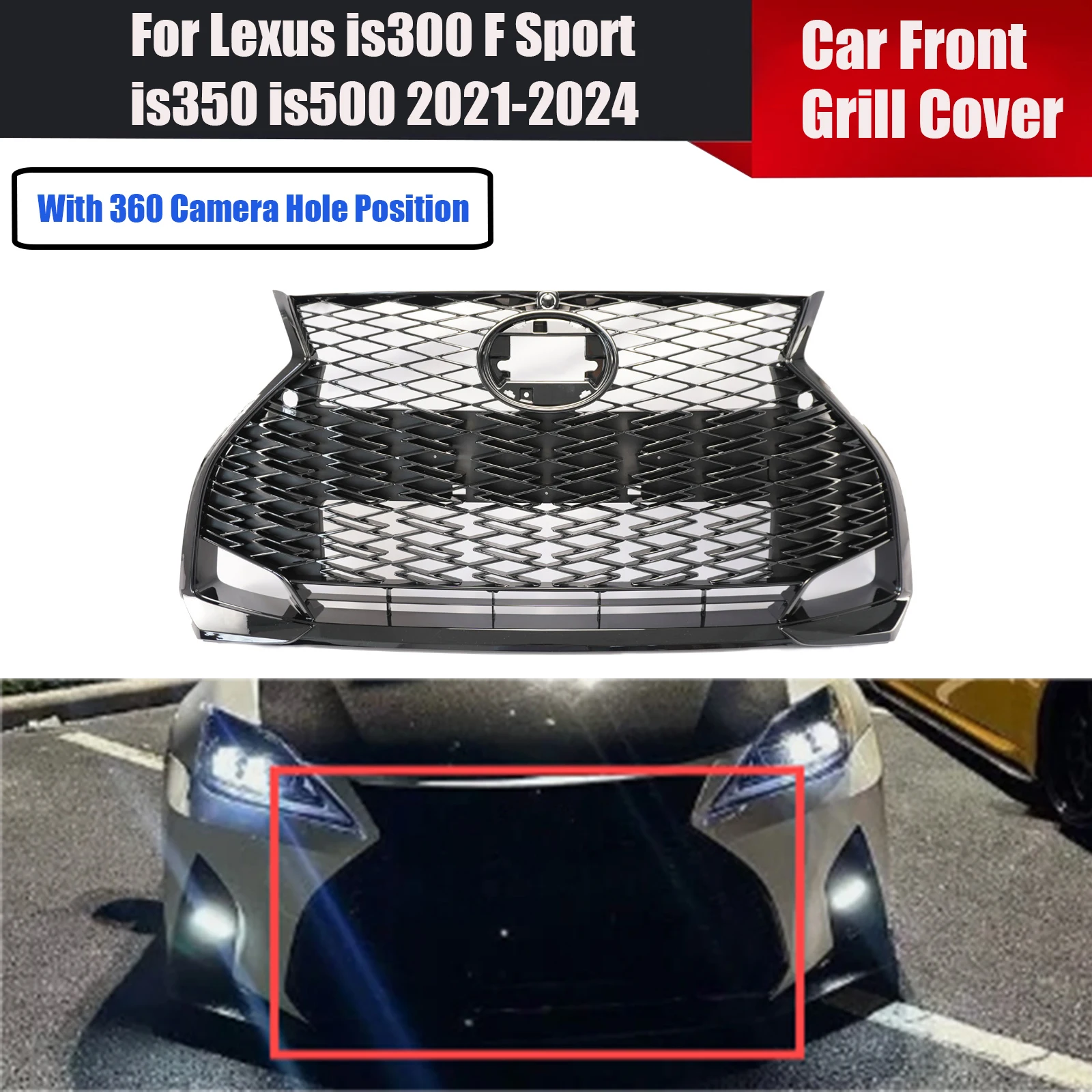 For-Lexus-is300-F-Sport-is350-is500-2021-2024-Car-Front-Grill-Cover ...