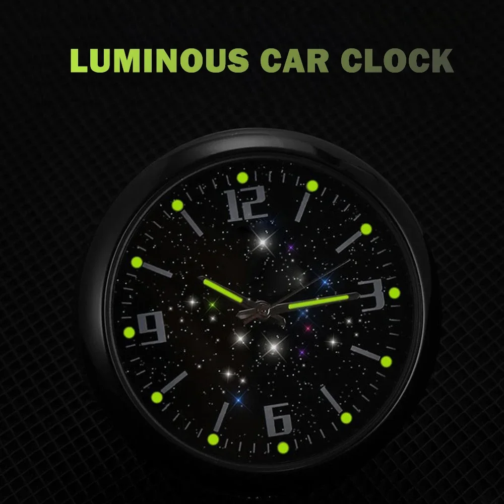 Mini-Car-Clock-Luminous-5-Colors-Auto-Stick-On-Digital-Watch-Mechanics ...