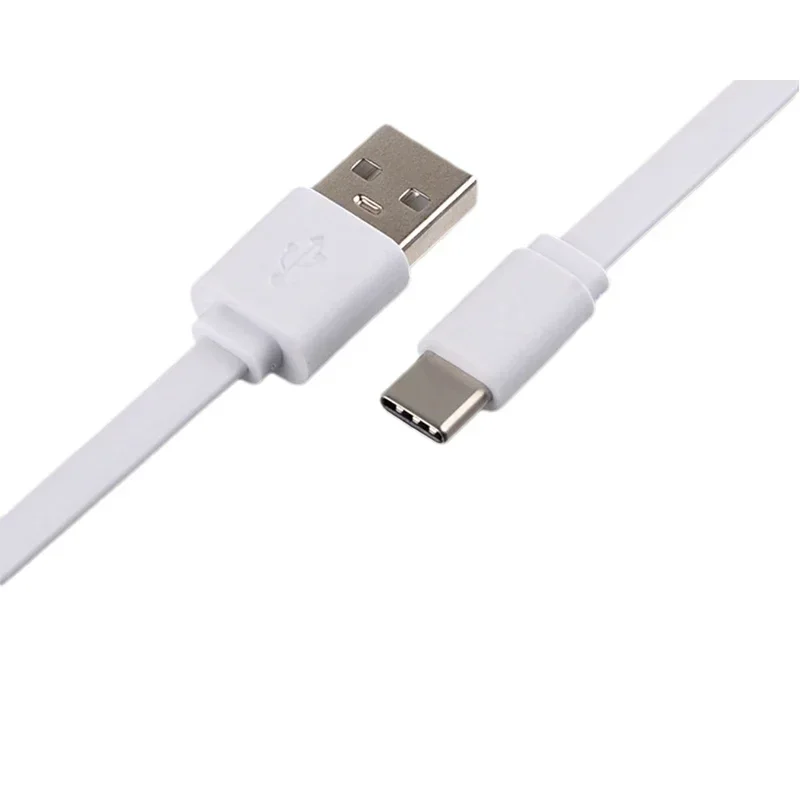 New-50cm-1M-5V-2A-USB-Type-C-cable-mobile-power-charging-flat-cable ...